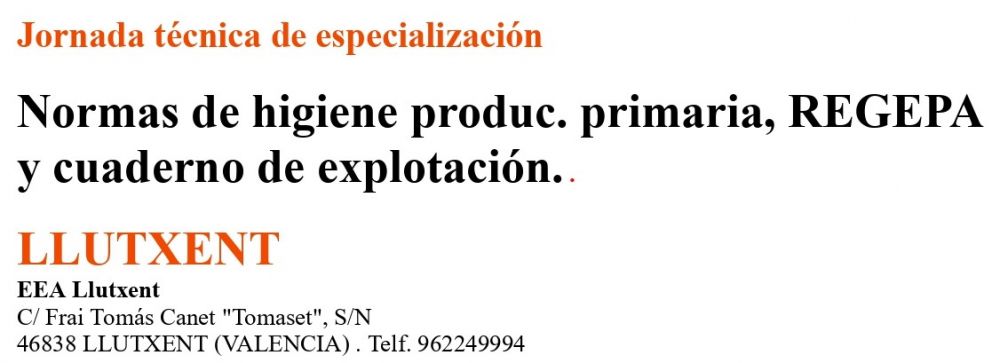 NORMAS DE HIGIENE PRODUC. PRIMARIA, REGEPA Y CUADERNO DE EXPLOTACIÓN ...